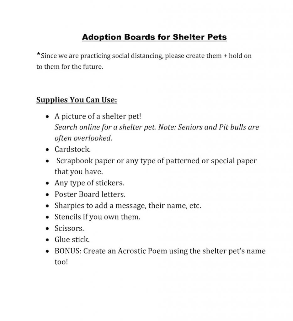 Adoption Boards for Animal Shelter - Deer Park Public Library